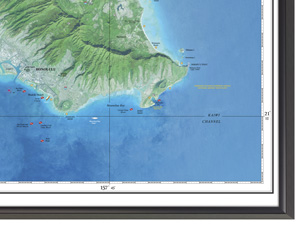 Nautical Charts Online - Chart Oahu, HI, Oahu Navisat Map